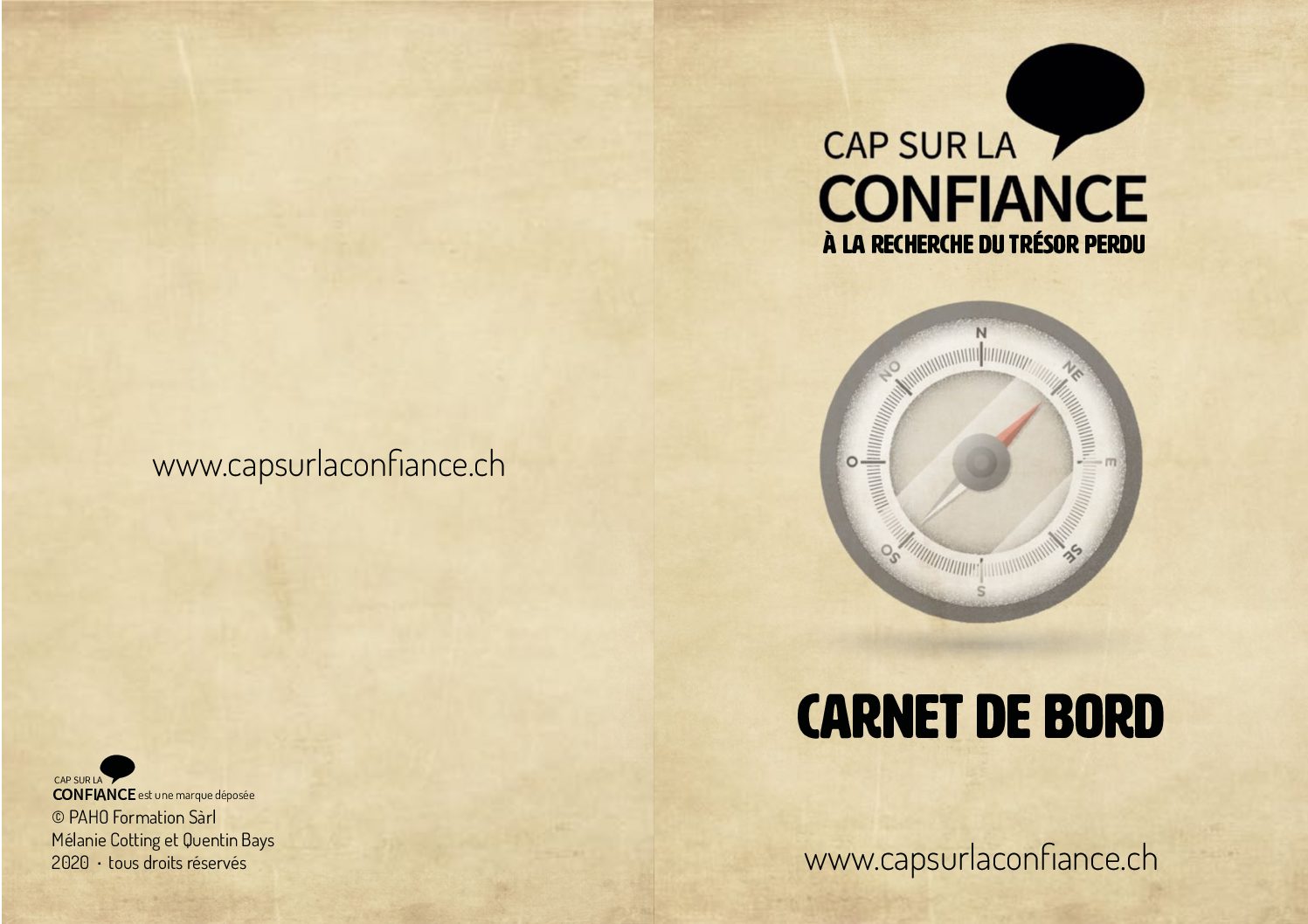 Carnet de bord cahier couleurs | Cap sur la Confiance